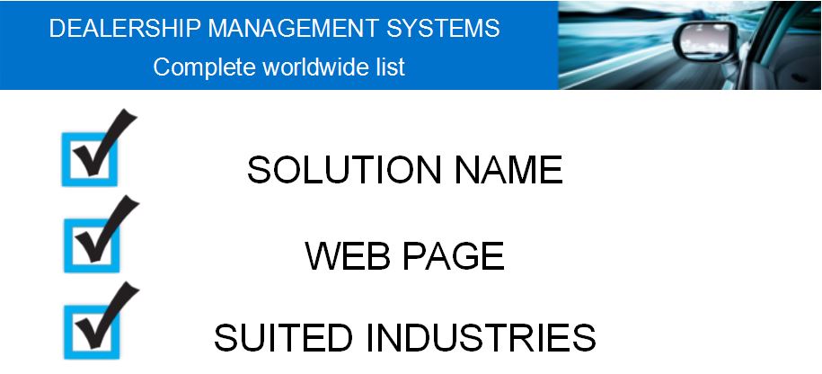 Most Popular Dealer Management Systems in the World | ELVA DMS | Dealer ...